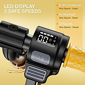 SmooSat Apex Electric Scooter for Kids Ages 8+ 130W, Bluetooth Music Speaker, 5/8/10 MPH, 60 min Ride Time, Colorful Lights, Adjustable Height, Foldable E-Scooter for Kids and Teens