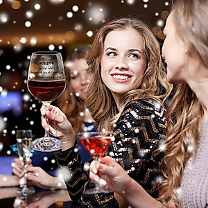 COVLUROTO Mothers Day Funny Gifts for Mom from Daughter Son-13OZ Wine Glass Goblet-Novelty Christmas Thanksgiving Birthday Anniversary Retirement Gift Presents Idea for New Mom Mother in Law Stepmom