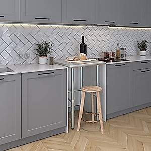 24" x 24" Open Base Stainless Steel Work Table | Residential & Commercial | Food Prep | Heavy Duty Utility Work Station | NSF