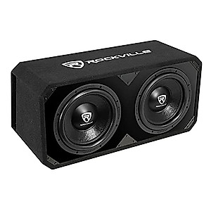 Rockville DV12K6D2 Dual 12" 4800w Car Audio Subwoofers Plexi Sub Enclosure Box