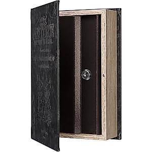 Barska Antique Book Lock Box with Key Lock, black