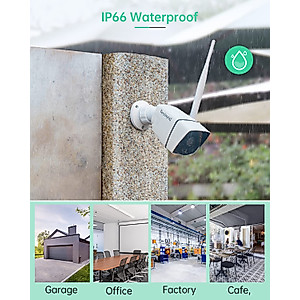 Wireless Security Camera System,Firstrend 5MP Security System Wireless with 4 CCTV Cameras Ultra HD Two Way Audio 8CH DVR 2TB Hard Drive Night Vision Motion Alarm APP for Home Indoor Outdoor