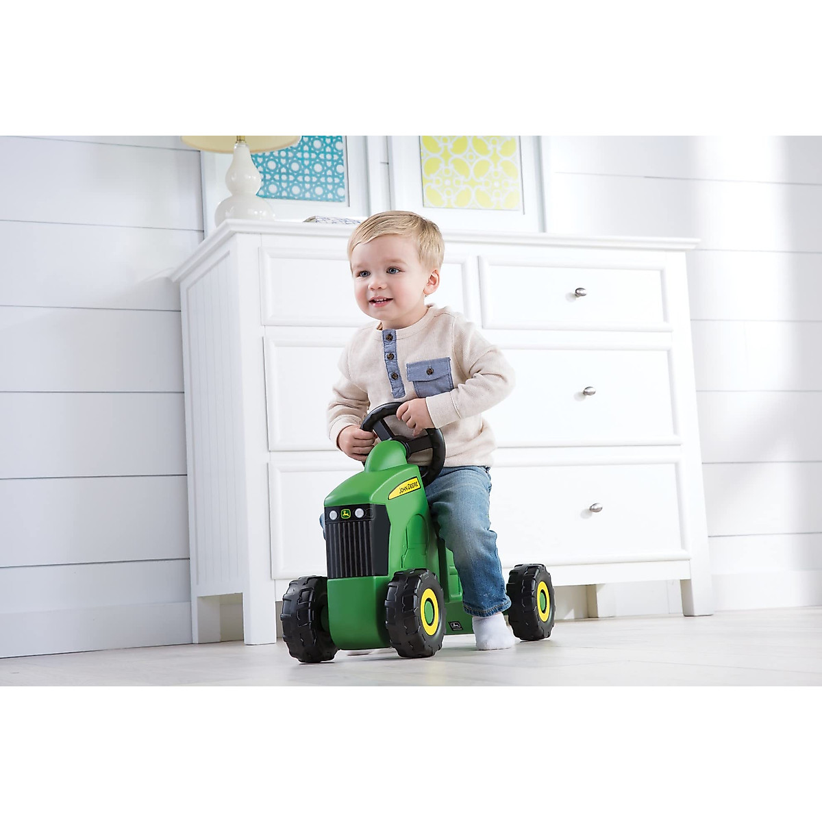 John Deere Sit 'N Scoot Activity Tractor Toy - John Deere Tractor - Ride On Toys - 20 x 9.8 x 16.15 inches - Toddler Toys Ages 2 Years and Up