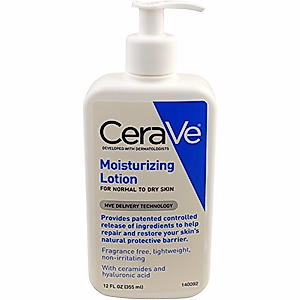 CeraVe Daily Moisturizing Lotion | 12 Ounce | Face & Body Lotion for Dry Skin with Hyaluronic Acid | Fragrance Free