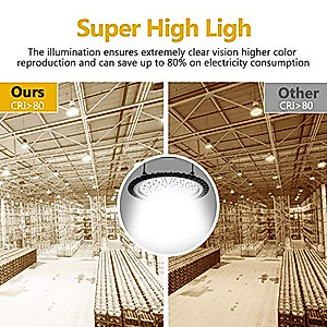 Catinbow 200W UFO LED High Bay Light, 10000LM Commercial Bay Lighting Daylight White 6000K-6500K, IP65 Waterproof Factory Warehouse Industrial Lighting for Factories Supermarkets Stadiums Workshops
