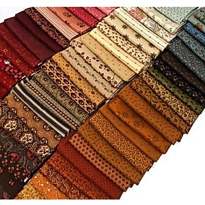 10 Fat Quarters - American Civil War Fat Quarter Bundle 1800's Historical Reproduction Quality Quilters Cotton Fabrics FQs M22801c
