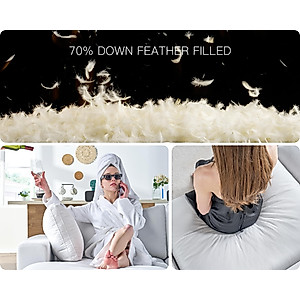 PaPaJet Modular Sectional Sofa, 114 Inches Down Filled Sectional Sofa, 3 Seater Oversized Comfy Couch for Living Room, White Linen Cloud Couch Set