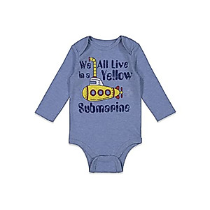 Lyrics by Lennon and McCartney Rock Band Baby Boys 5 Pack Long Sleeve Bodysuits 6-9 Months