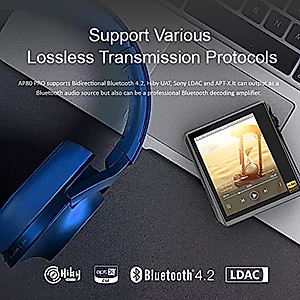 HIDIZS AP80 PRO MP3 Player with Bluetooth, High Resolution Lossless Music Player with LDAC/aptX/FLAC/Hi-Res Audio/FM Radio, Digital Audio Player with Full Touch Screen (Black)