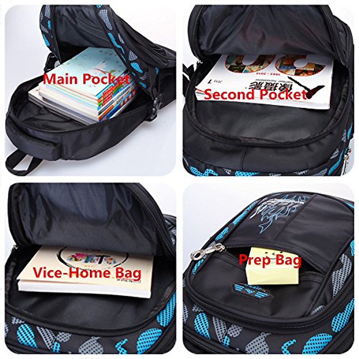 Student School Backpacks for Boys School Bookbag for Kids Student Backpack for Boy (Blue)