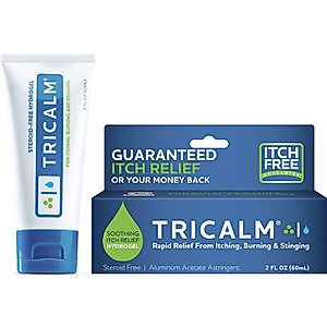 TriCalm Soothing Steroid-Free Anti-Itch Hydrogel for Bug Bites, Eczema, and More, Contains No Hydrocortisone, 2 Fl Oz