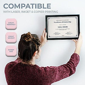 Hamilco Cream Colored Cardstock Thick Paper - 8 1/2 x 11" Heavy Weight 80 lb Cover Card Stock for Printer - 50 Pack