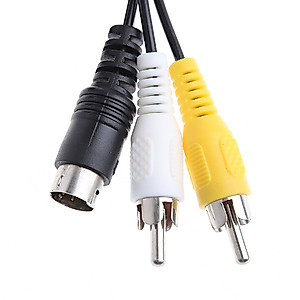 Tsond Black 1.5M/5FT Audio Video AV Stereo Composite Adapter Cable For SEGA Genesis/MD