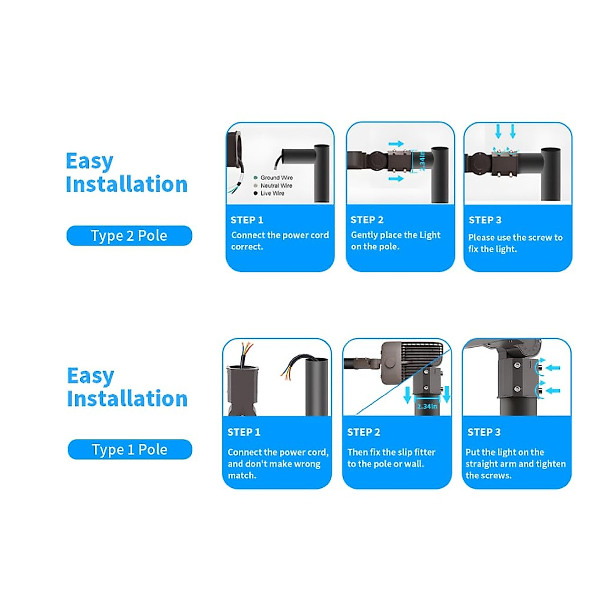 300W LED Parking Lot Light,5500K Adjustable Slip Fit Mount with 1000W Metal Halide/HPS Replacement,IP65 Waterproof, 39000 Lumens Outdoor LED Commercial Lighting for Stadium,Roadways,Street Light