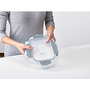 Joseph Joseph Nest Lock Plastic BPA Free Food Storage Container Set with Lockable Airtight Leakproof Lids, 10-Piece, Sky