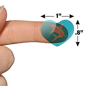 Mosaic Lily Shark Tropical Island Surf Heart Shaped Planner Calendar Scrapbook Craft Stickers