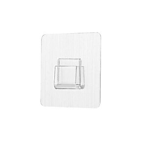 LeleCAT Wall Hooks 13lb(Max),Waterproof and Oilproof,Transparent Seamless Hooks Bathroom Kitchen Heavy Duty Self Adhesive Hooks,4 Pack