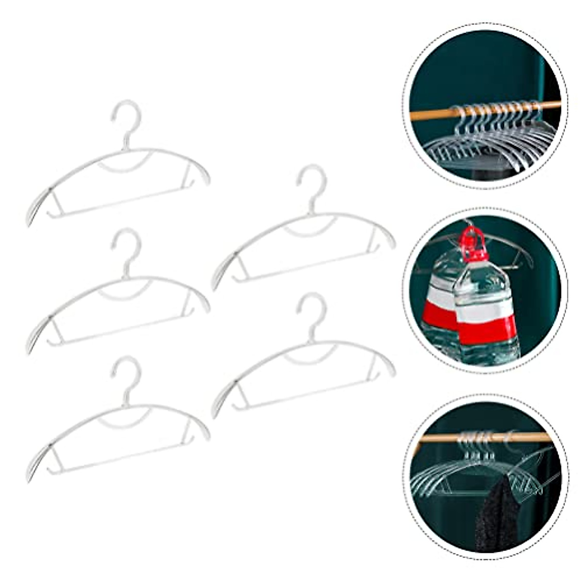 Pants Hangers Clear Plastic Hangers Suit Rack: 5Pcs Transparent Suit Hangers with Non- Slip Pant Bar Clothing Storage Racks Plastic Heavy Duty Hangers for Home Hotel Shirt Hanger