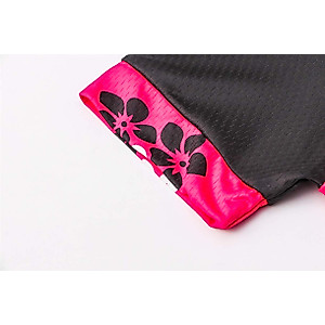 Cycling Jersey Shorts Set Womens Bike Jersey Suit Zip Shirts Short Sleeve Road Bicycle Clothing Pro Team Racing MTB Tops Bottom for Ladies Female Breathable Summer Black Set Size L