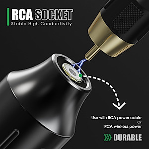 DRAGONHAWK Complete Tattoo Pen Kit Rotary Atom M1 Machine Power Supply 20Pcs Cartridges Needles Foot Pedal