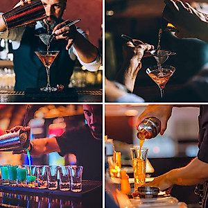 JIAOSHANGTOU Bartender Kit: 17-Piece Bar Tool Set Perfect for Home Bar Tools Kit and Martini Cocktail Shaker for Awesome Drink Mixing