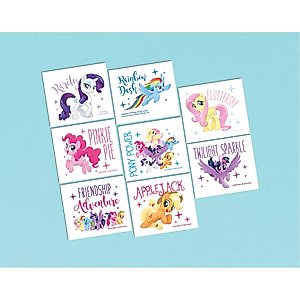 amscan My Little Pony Friendship Adventures Tattoos | 2" x 1 3/4" | 8 Pcs.
