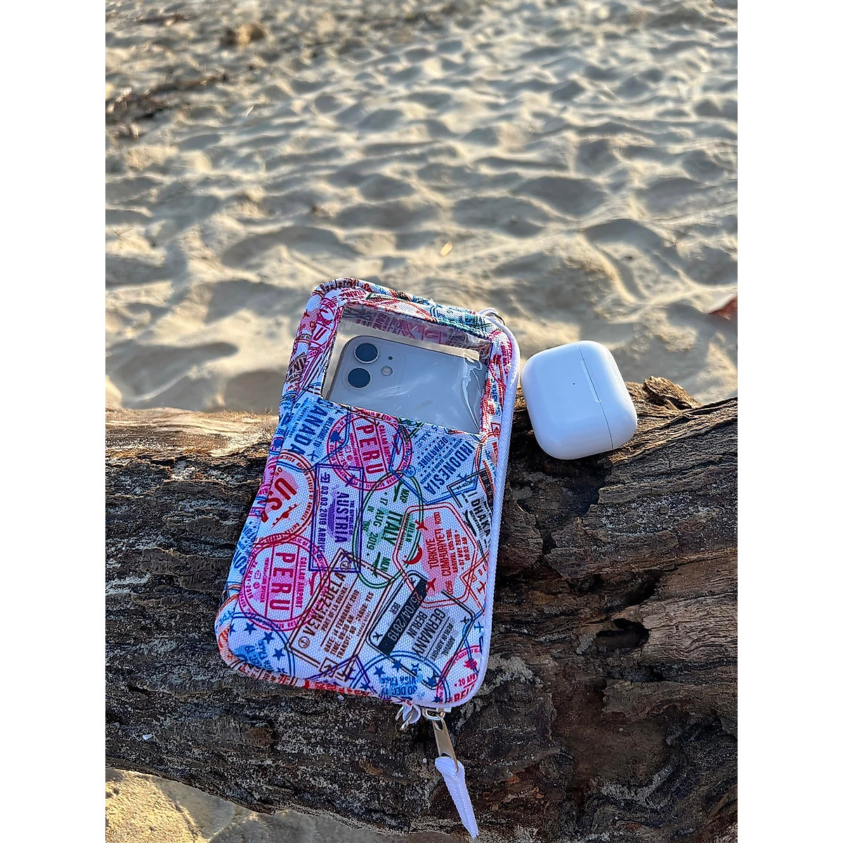 DQL Phone Purses with Crossbody Strap, Small Phone Holder with Interior Pocket for iPhone 15/14/13/12 - Skull Pattern