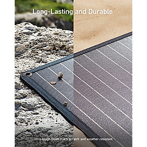 Anker 625 Solar Panel with Adjustable Kickstand, 100W Portable Solar Generator, Compatible with Powerhouse 256Wh, 512Wh, and 1229Wh (Sold Separately), for Camping, Hiking, Blackouts (Renewed)