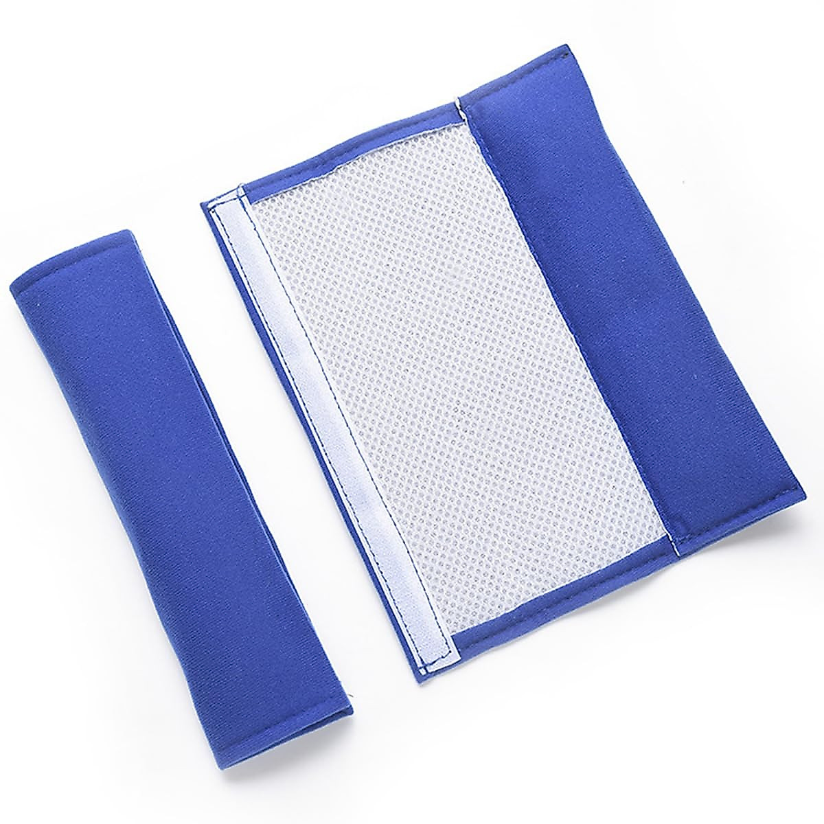 BESULEN Auto Seat Belt Cover, 2 Pack Car Safety Seatbelt Shoulder Pad for More Comfortable Driving, Universal Soft Harness Pad for Backpack Handbag Camera Straps, Compatible with All Cars (Blue)