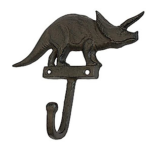 Sculptures Decor Cast Iron Dinosaur Single Hook Home Wall Hanging Wall Decoration Porch Coat Key Hook Decorative Animal Sculpture Ornaments