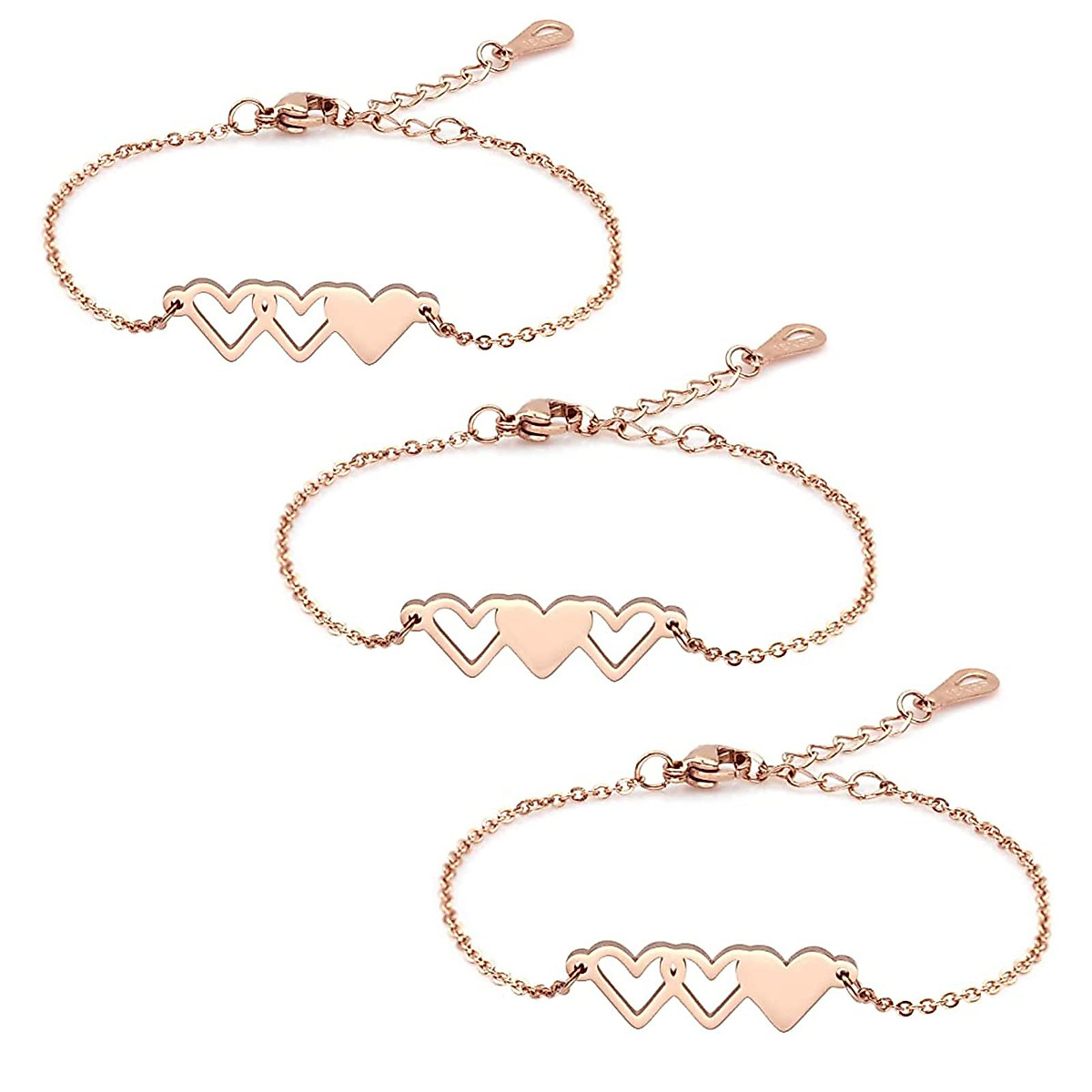 Best Friend Bracelet For 3 Sister Jewelry Bangle Gift Friendship (3 sister bracelet)