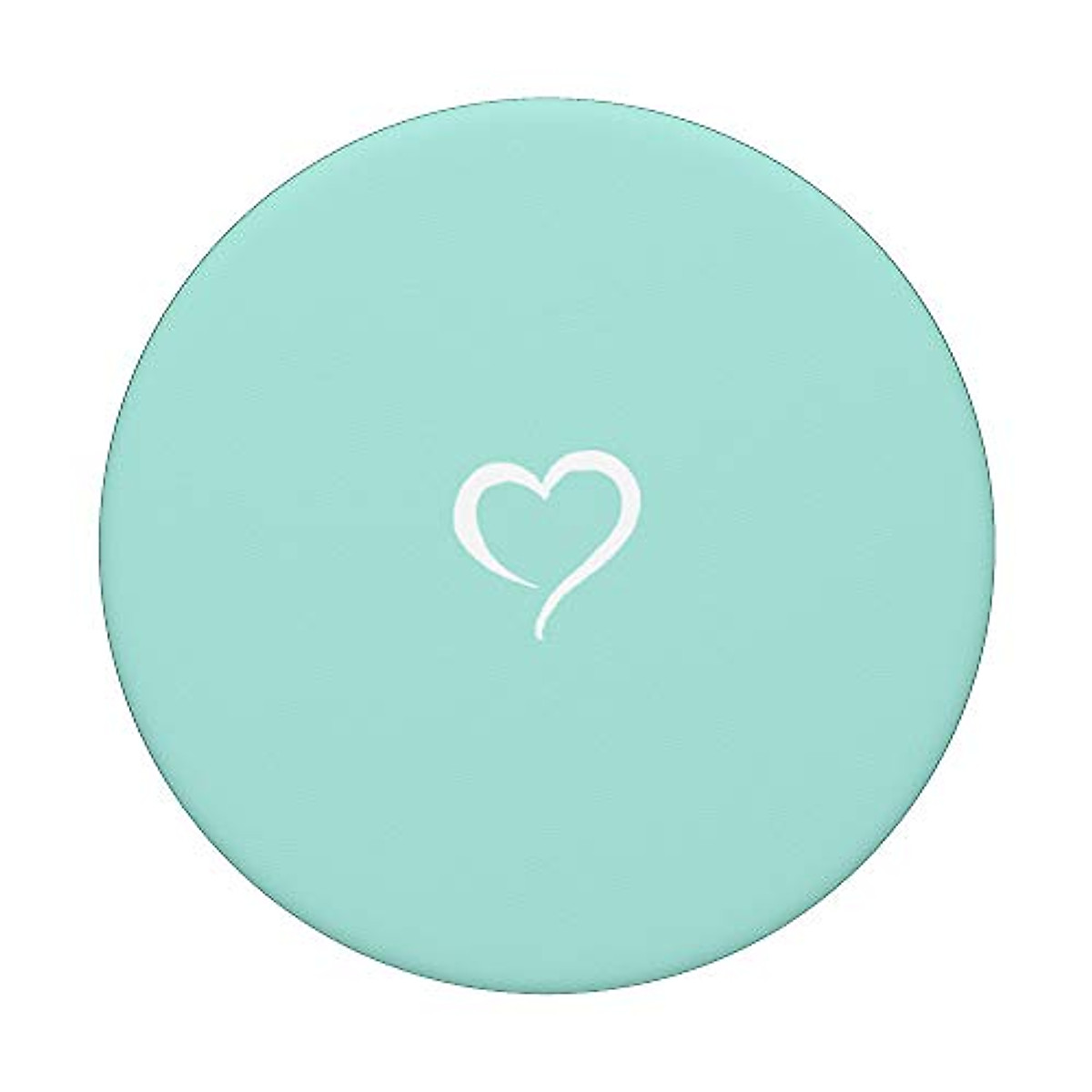 Aqua Teal Blue Hand Drawn Heart Minimalist Love PopSockets Swappable PopGrip