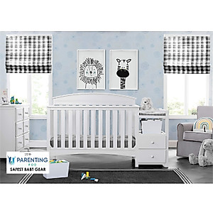 Delta Children Abby Convertible Crib and Changer, Bianca White