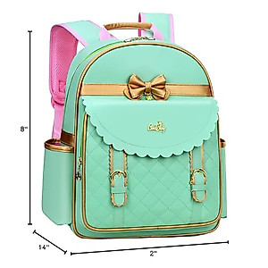 Children Princess Waterproof PU Backpack for Elementary School Girls