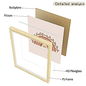 You Are My Sunshine Framed Wall Art Decor 3 Panel 12x16 Inch Heart Rainbow Nursery Boho Kids room Baby Girl Bedroom Decor for Nursery