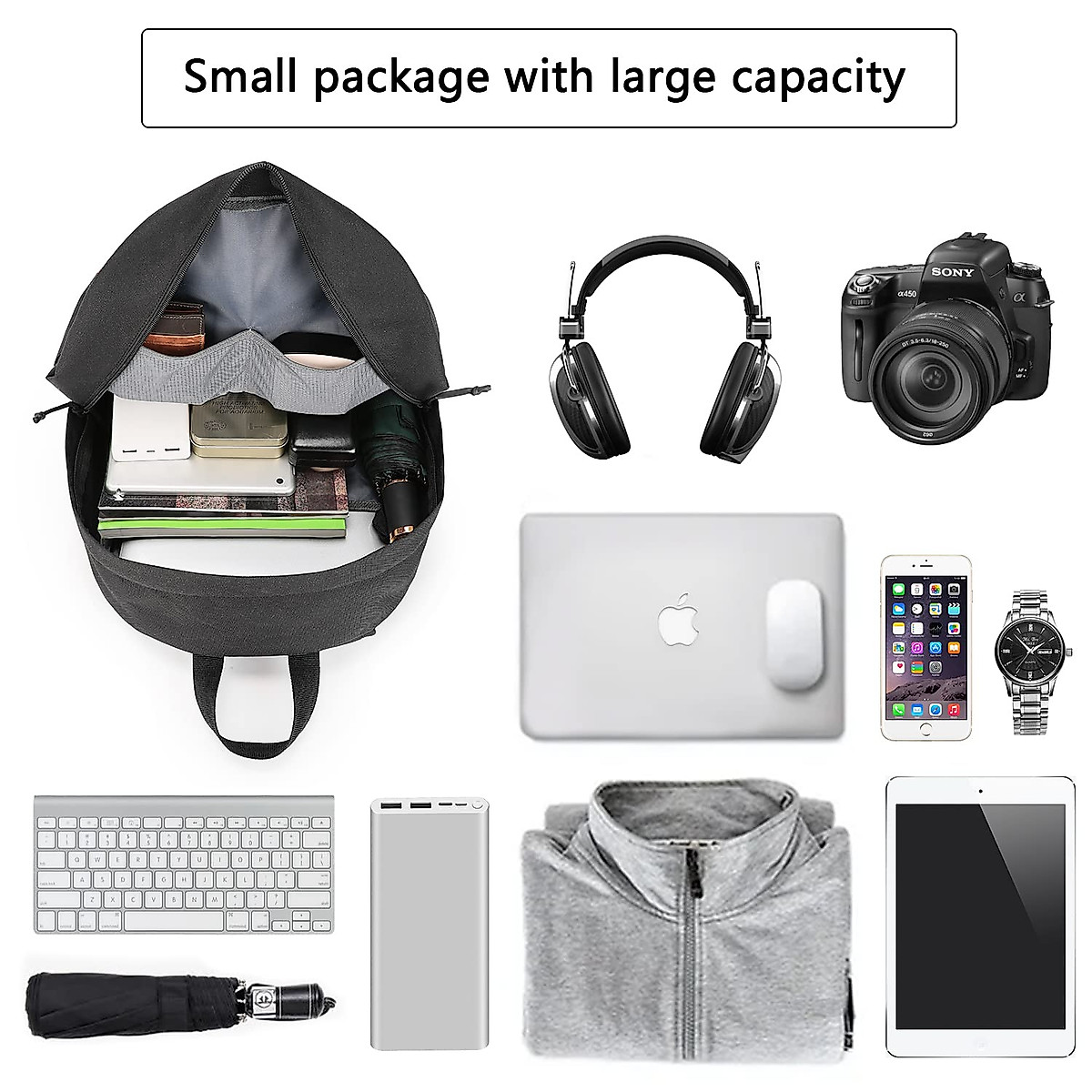 BE SMART Lightweight School Backpack Casual Large Daypack fits 13.5" Laptop, Outdoor Sports Rucksack Kids Book bag for Work,Travel,Daily Use,Mummy bag, suit for Men & Woman,20L