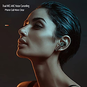 Bluetooth 5.2 Wireless Earbuds, 4 Mic Call Noise Cancelling Wireless Headphones with LED Display, Loud Sound Clear Call Deep Bass in-Ear Headphones with Charging Case Compatible for iPhone Android