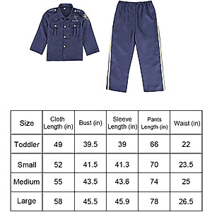 Twister.CK Police Costume for kids Halloween Police Officer Costume