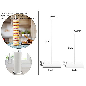 OLAJUNE Acrylic Donut Stands,Clear Acrylic Bagels Holder Doughnut Dessert Stand Table Decoration for Wedding Birthday Party Donut Party Supplies Donut Stand(4 Pieces, Two Each of 10 and 15 inch)