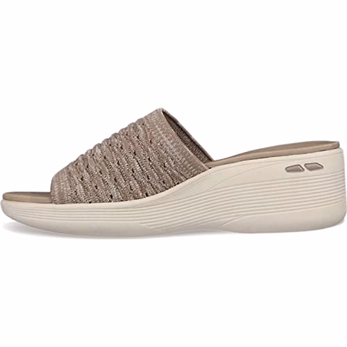 Skechers Women's Wedge Sandal, Taupe, 10