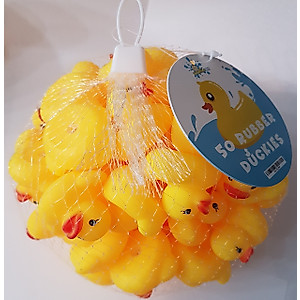 Mini Rubber Ducky Baby Bath Toy 50-Pack