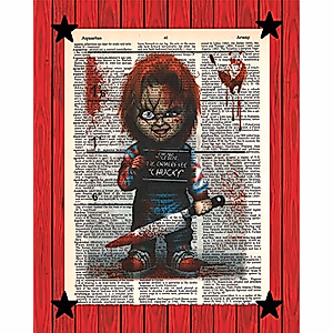 Chucky Child's Play Horror Movie Print Slasher Movie Wall Art Chucky Dictionary Art Print 8x10(UNFRAMED)