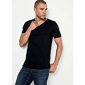 Jockey Men's T-Shirts Slim Fit Cotton Stretch Crew Neck T-Shirt - 2 Pack, Black, XL