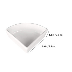 1pc Hamster Feeding Bowl Triangle Hamster Drinking Bowl Food Bowl Hamster Food Feeder Pet Supplies Hamster Bowl Ceramics Bowl Feeding Basin