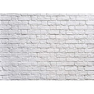SJOLOON White Brick Wall Backdrop White Brick Photo Backdrop Thin Vinyl Photography Backdrop Background Studio Prop 10931(7x5FT)