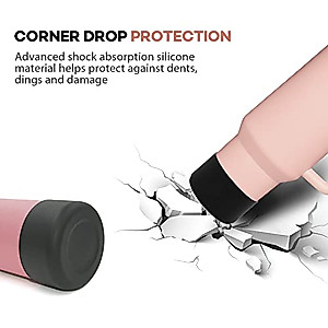 Silicone Boot for Stanley 40 oz Quencher Adventure Tumbler and IceFlow Flip 30 oz 20 oz, Stanley Cup Accessories Protector Bottom Sleeve Cover Bumper for Stanley 40 oz with Handle (Pink-1 pack)