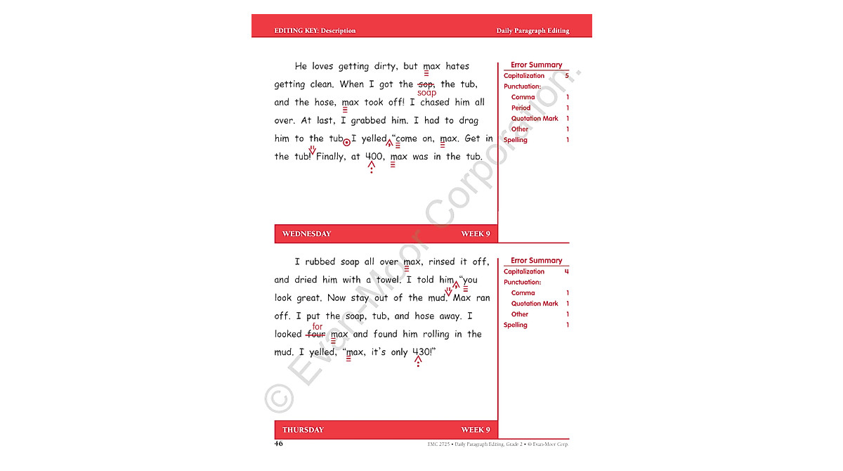 Daily Paragraph Editing for Grade 2 – Teacher Edition