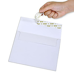 200 Pack 5x7 Invitation Envelopes with Peel & Seal for Cards, A7 Printable Envelopes Bulk, White Envelopes for Wedding, Greeting Cards, Mailing, Graduation, Baby Shower(120GSM) Horchen