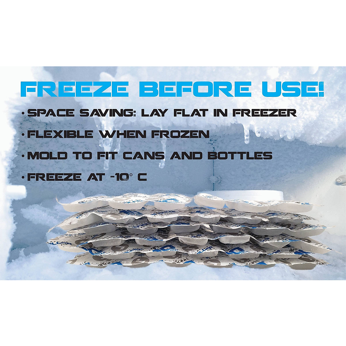 10 Below Classic Freezable Can and Bottle Cooler - Cools to Zero and Below! Swappable ThermPak - 4 in 1 Design - Purple