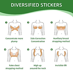 Boobtape,Breast Sling for A-E Cups, Breathable Breast Support Tape, Waterproof and Sweatproof Athletic Tape Body Tape,Medical Material Body Tape for Breast Push Up,Skin-Friendly (3 x197 in)